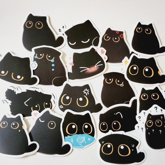 black cat | Design | For 10 Emotional Black Cat Xl Sticker Pack | Poshmark